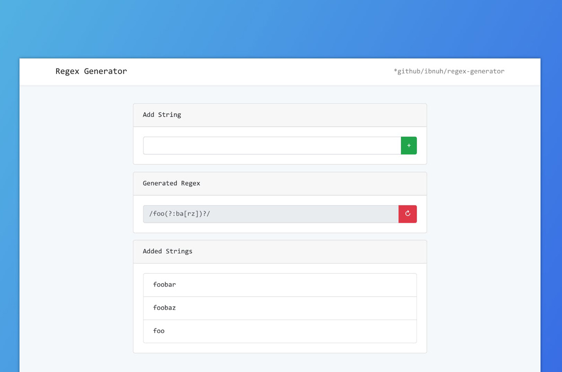 Regex Generator Web App To Generate Regular Expressions Made With 