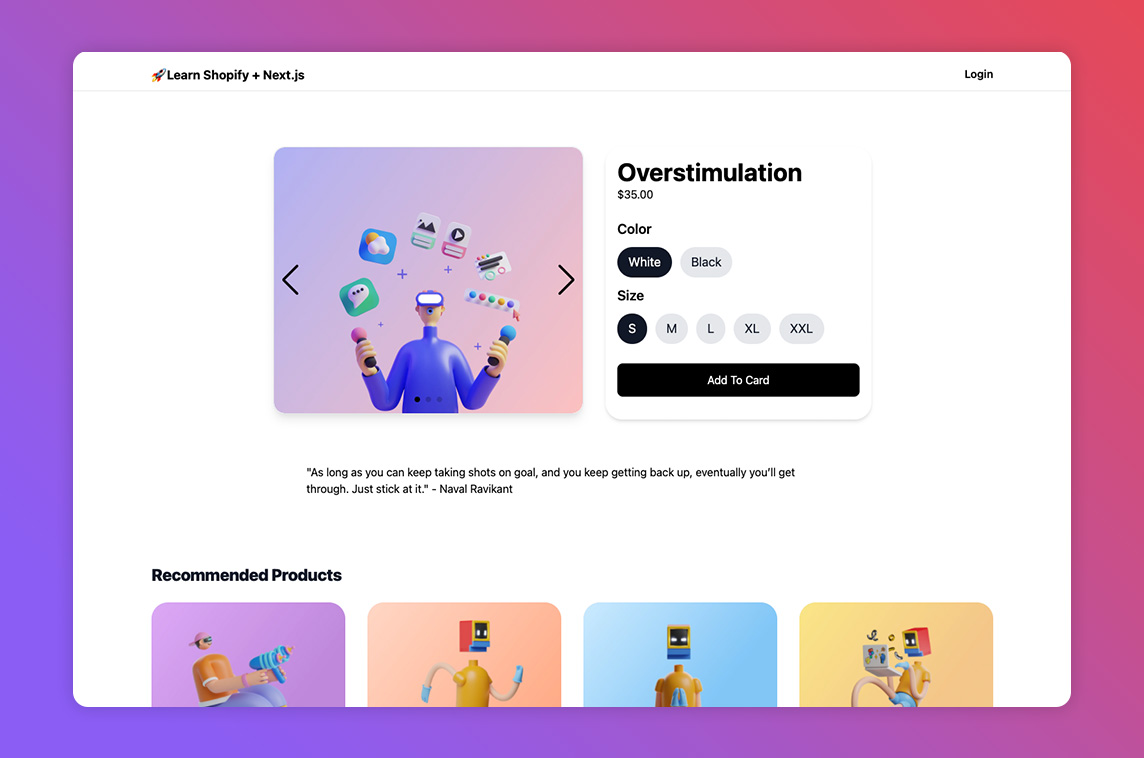 Modern ECommerce With Shopify Next js Tailwind CSS ECommerce 