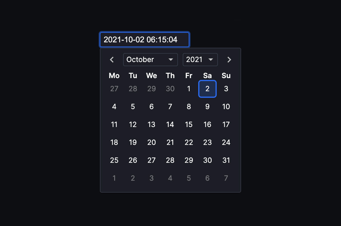 Date Picker Svelte Date Time Picker Made With Svelte