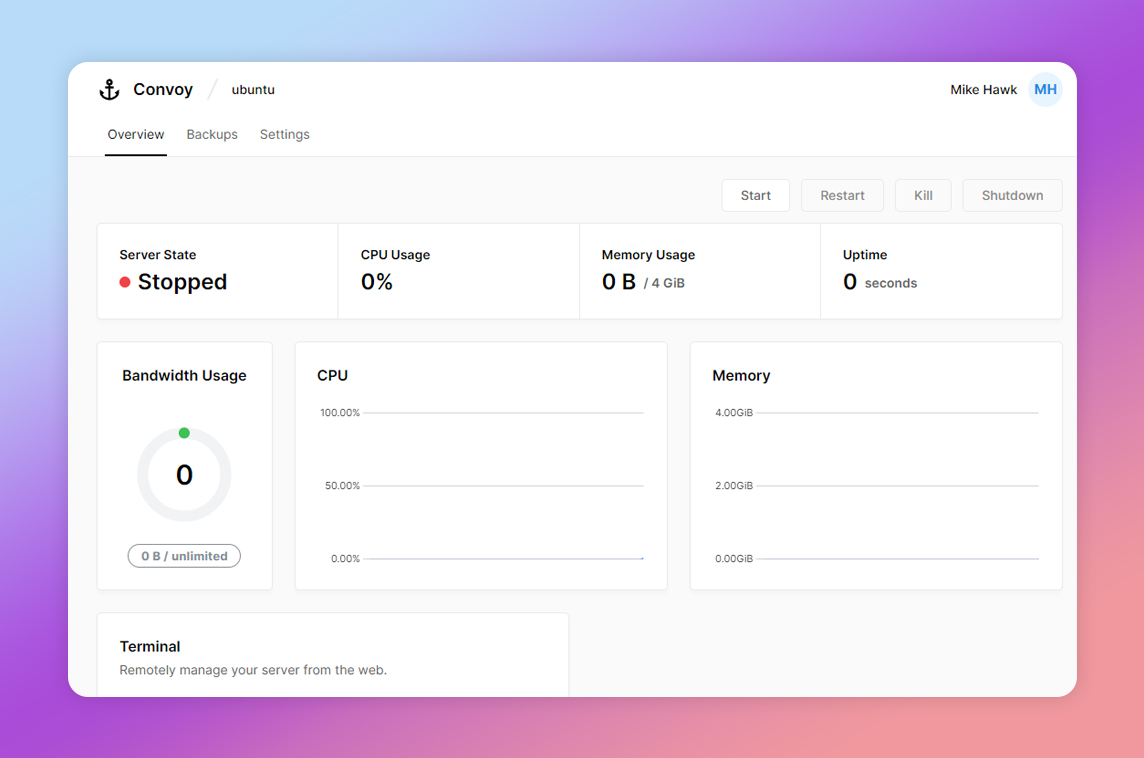 Convoy Cloud Management Panel Made With Laravel