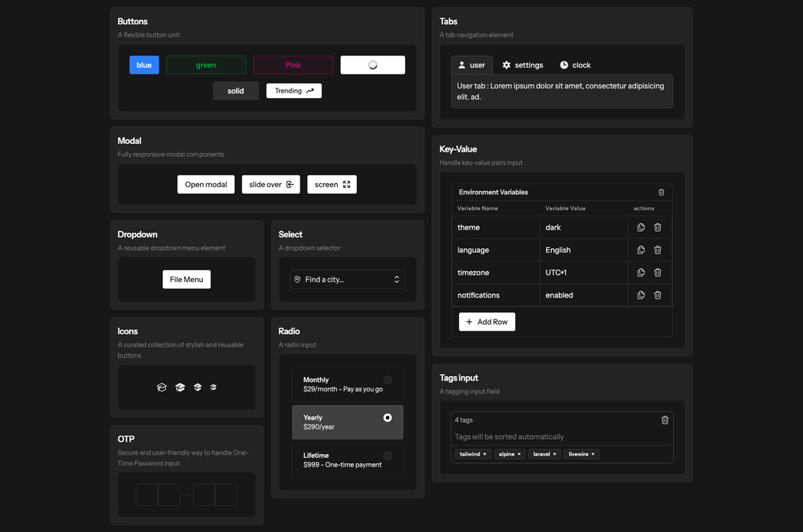 Sheaf UI - Blade Component Library - Made with Laravel