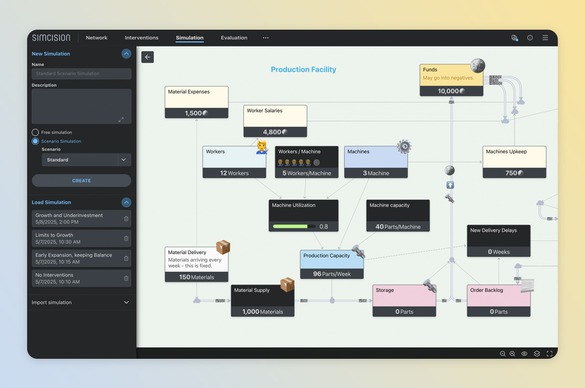 simcision - Tool for Simulation-based Decision Making - Made with Vue.js