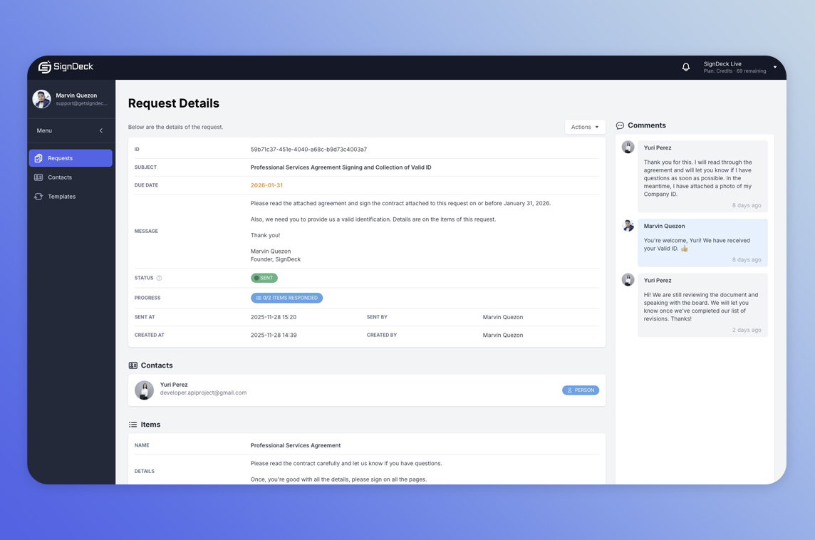 SignDeck - Document Request & Signing Platform - Made with Laravel